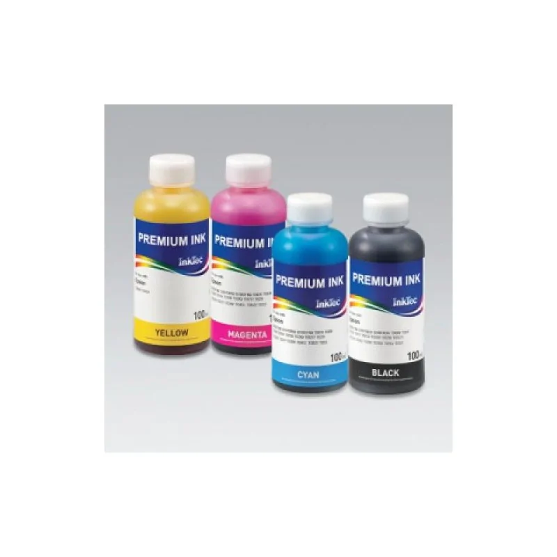 InkTec, Pack 4 flacons 100ml d'encre à colorant pour Epson , E0010